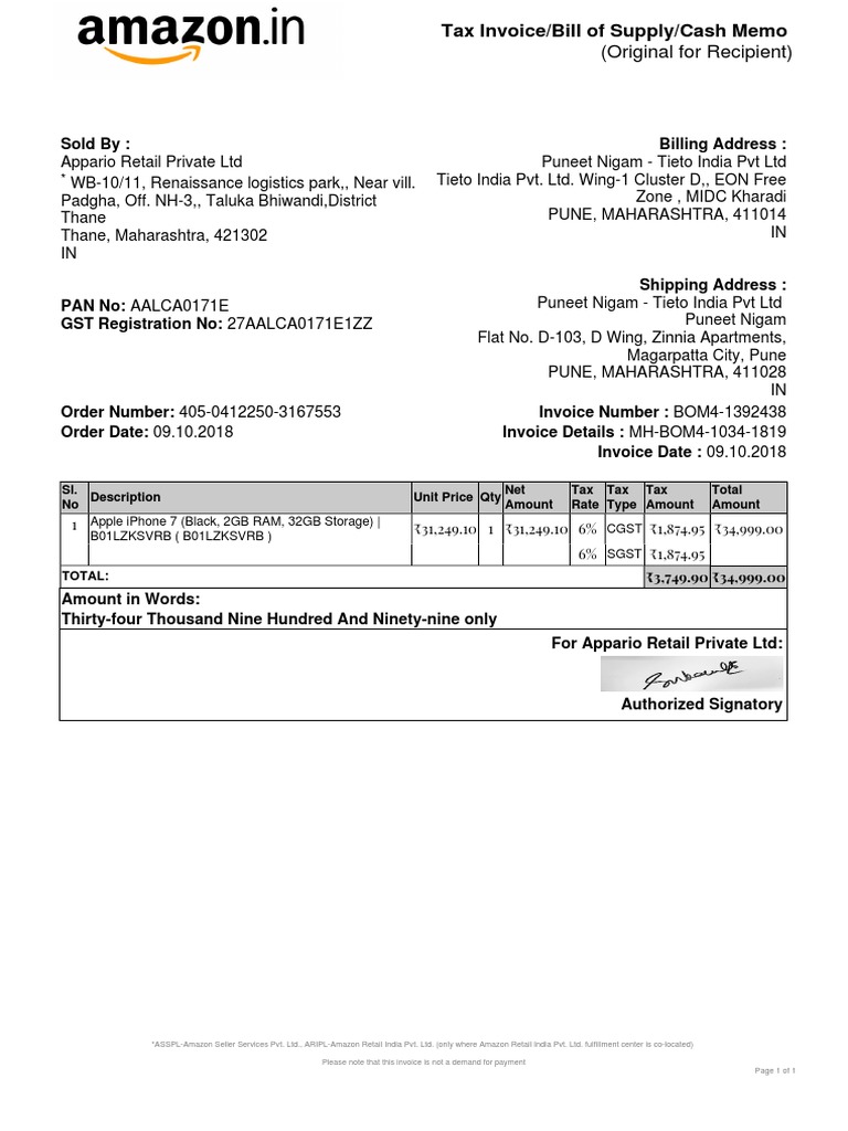 Invoice Bill | PDF | Invoice | Government Finances