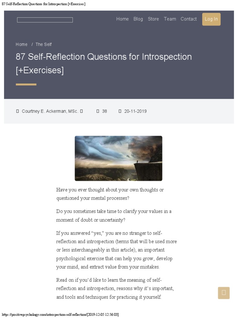 87 Self-Reflection Questions For Introspection PDF | PDF | Mental ...