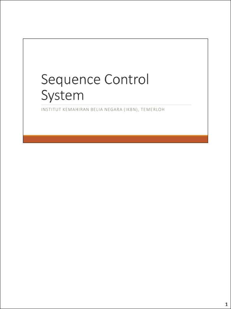 Sequence Control System | Download Free PDF | Control System | Machines
