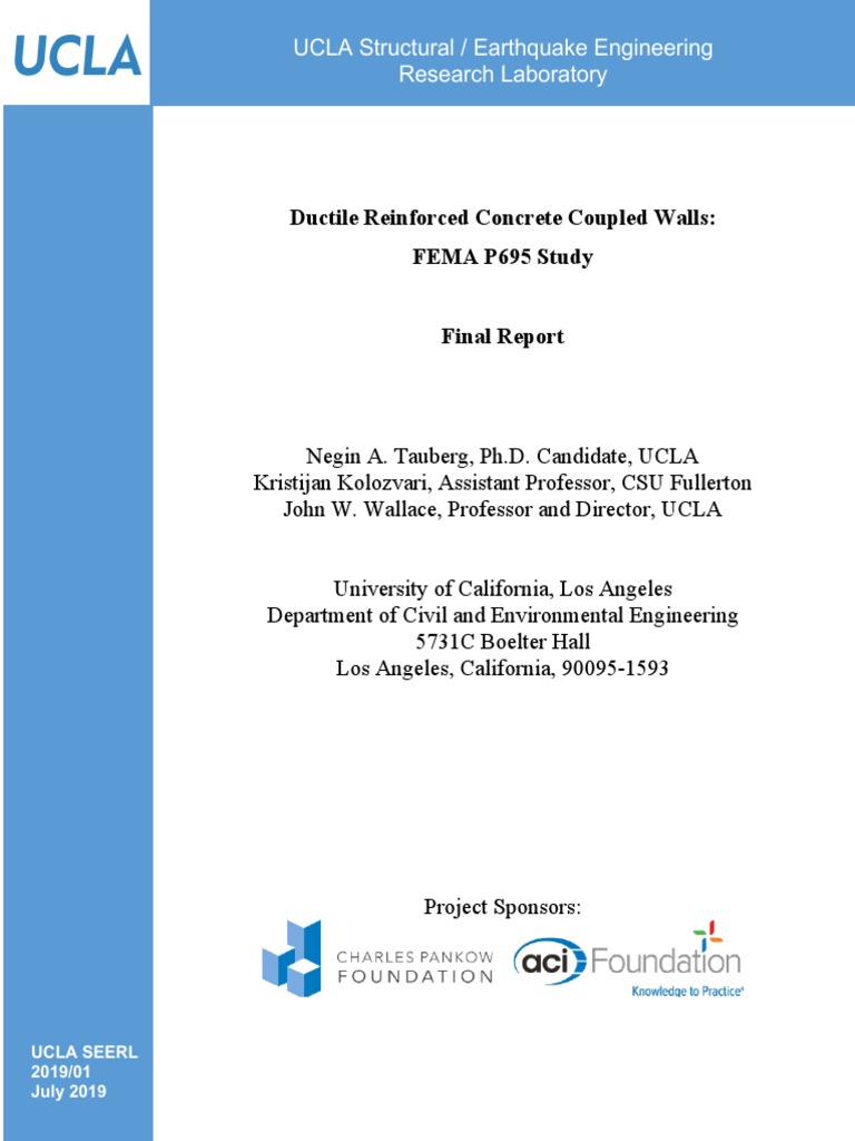 FEMA P695 Final Report PDF | PDF | Beam (Structure) | Bending