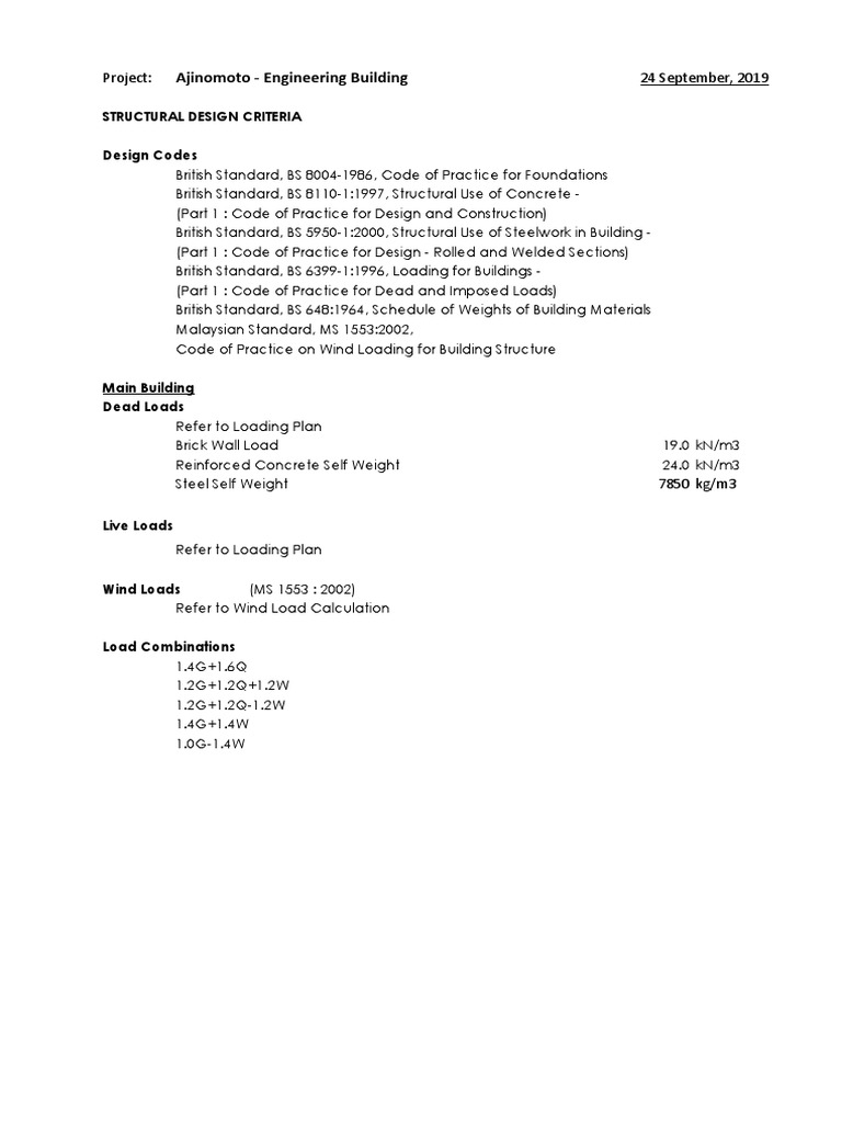 EngBldg Calculation Report PDF | Download Free PDF | Architectural ...