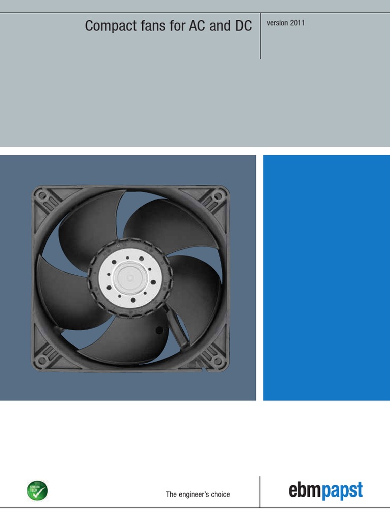 Compact Fans For AC and DC 2011 PDF | PDF | Electric Motor | Electrical Engineering