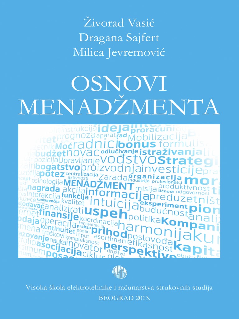 Udybenik Osnovi Menadzmenta | PDF