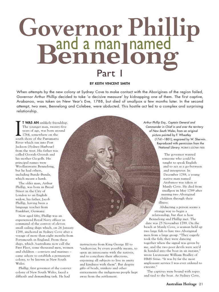 Heritage1105 - Gov Philip & Bennelong | PDF | History