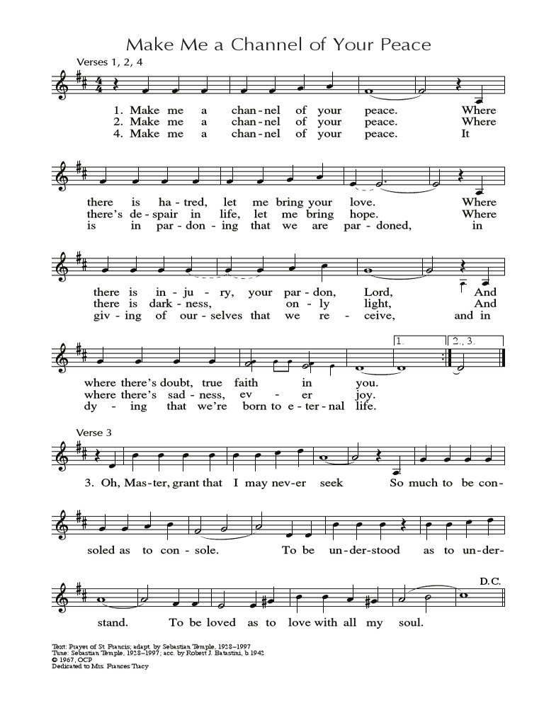 G3C - 828 Make Me A Channel of Your Peace | PDF