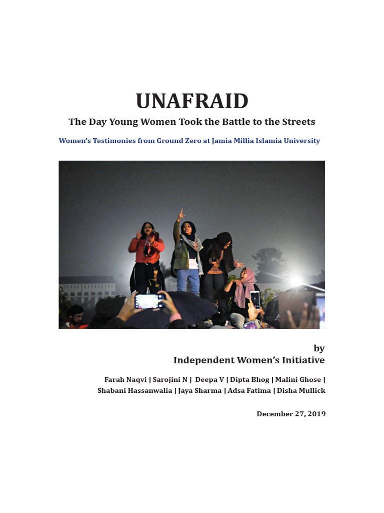 Unafraid: The Day Young Women Took The Battle To The Streets. | PDF ...