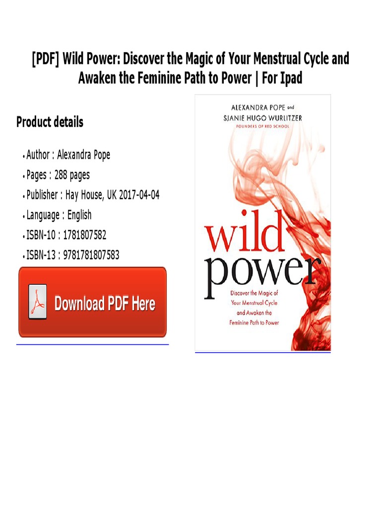 Wild Power: Embrace Your Menstrual Magic | PDF | Books | Document