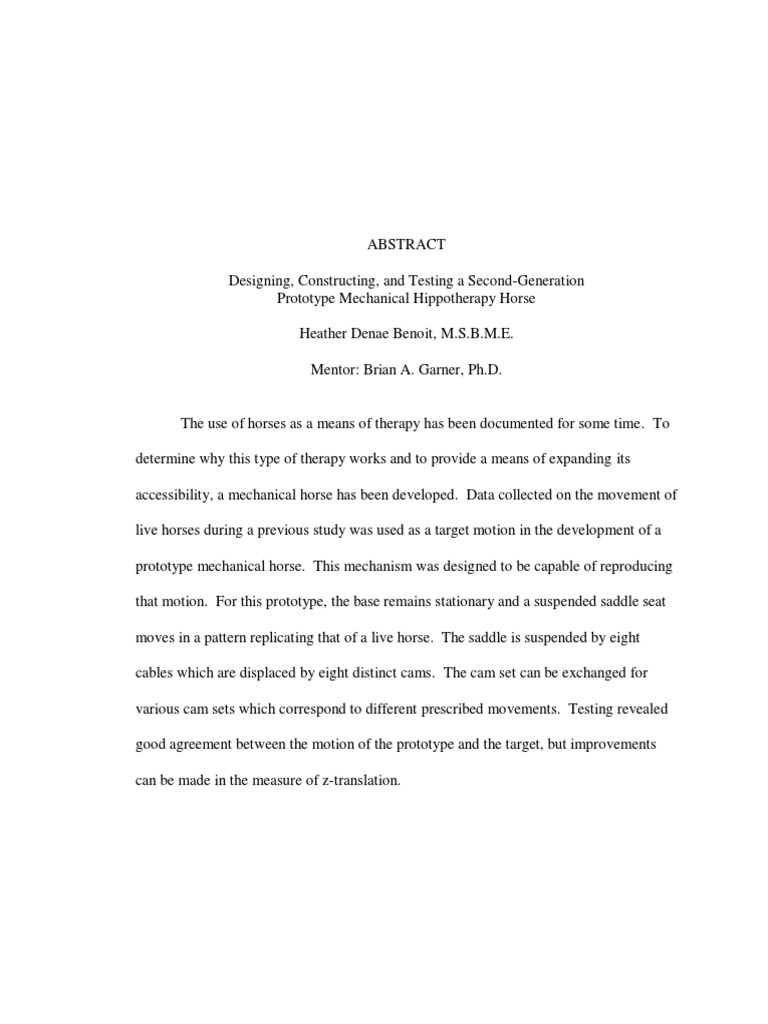 Heather Benoit Masters | PDF | Horse Gait | Horses