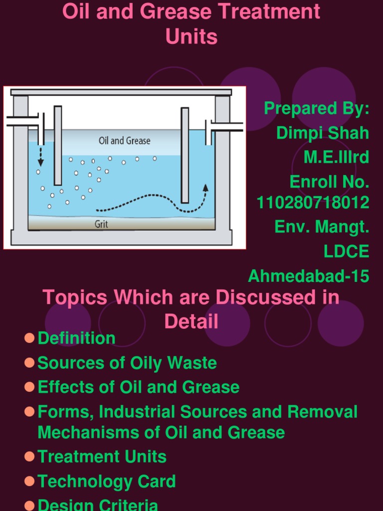 Oil and Grease Removal Techniques | PDF | Sewage Treatment | Petroleum