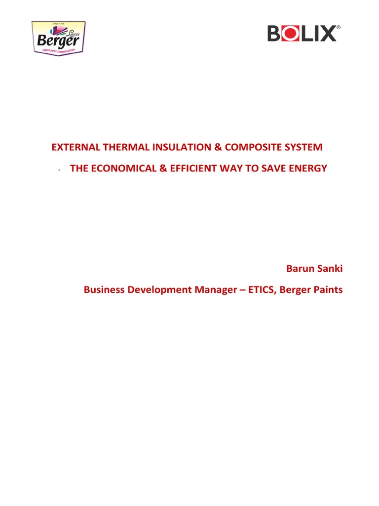 ETICS Details Submission | PDF | Building Insulation | Thermal Insulation