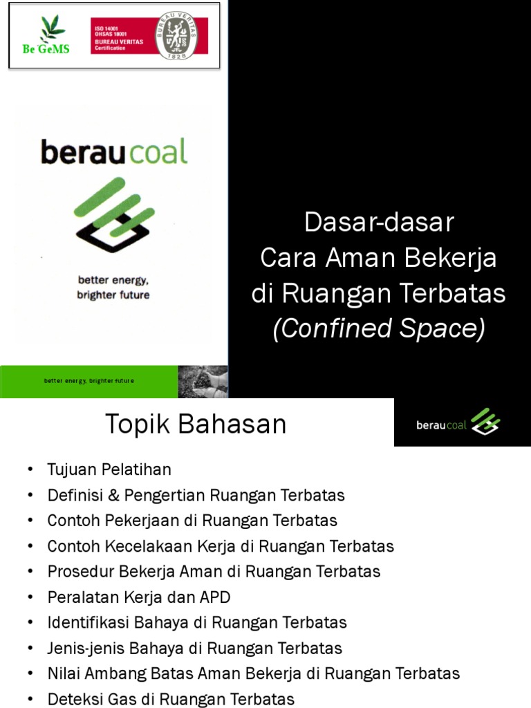 Prosedur Aman Bekerja di Ruang Terbatas | PDF | Teknologi & Rekayasa