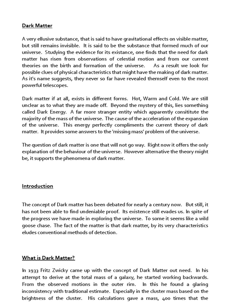 Dark Matter | PDF | Dark Matter | Dark Energy