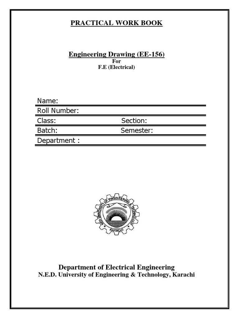 Engineering Drawing Lab Manual (EE-156) | PDF | Geometry | Engineering