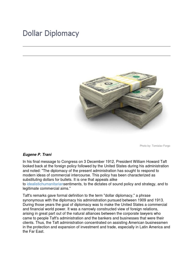 Dollar Diplomacy | Download Free PDF | William Howard Taft | Franklin D ...