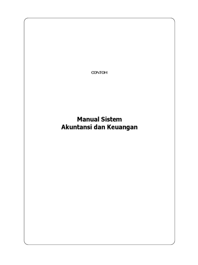 Contoh Manual Sistem Akuntansi Dan Keuangan Pdf Pdf