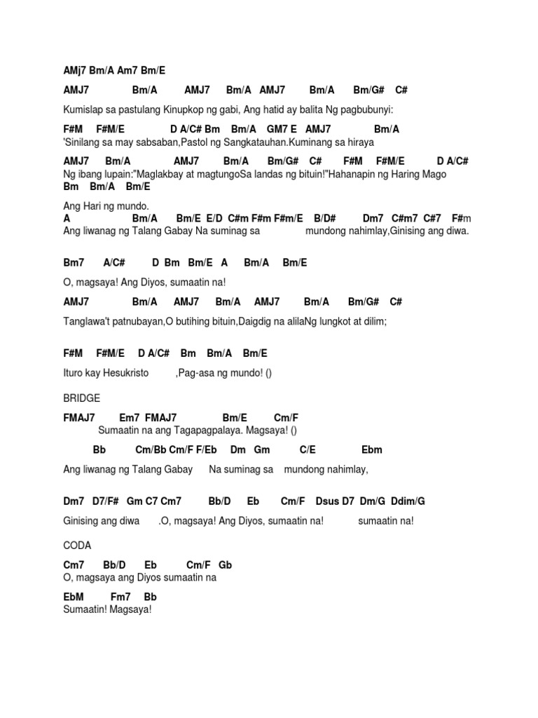 Talang Gabay CHORDS | PDF