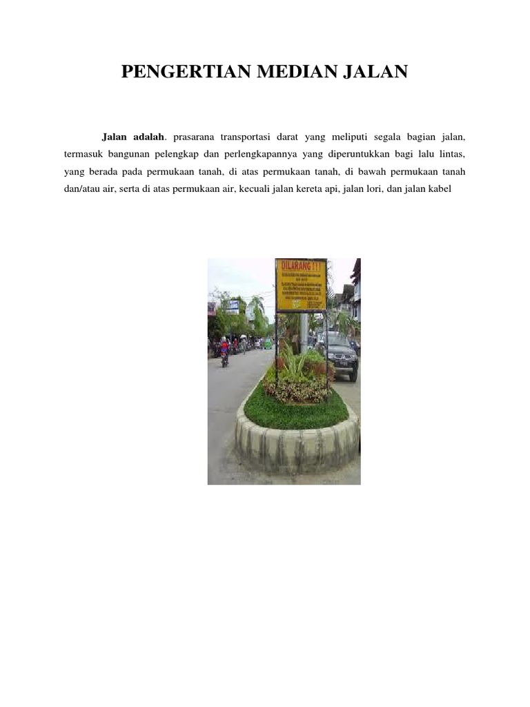 Pengertian Median Jalan | PDF