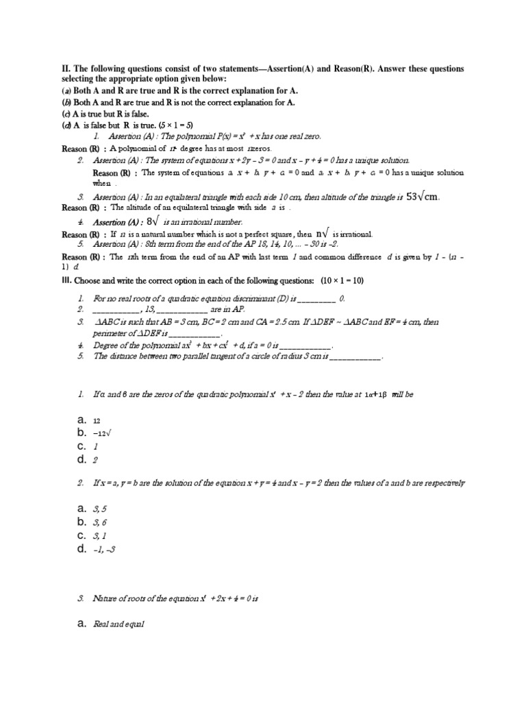Maths QP | PDF | Quadratic Equation | Zero Of A Function