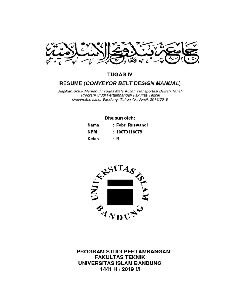 Conveyor Belt Design Manual | PDF