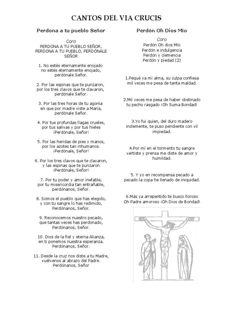 Cantos Del Via Crucis | PDF | Perdón | Pecado