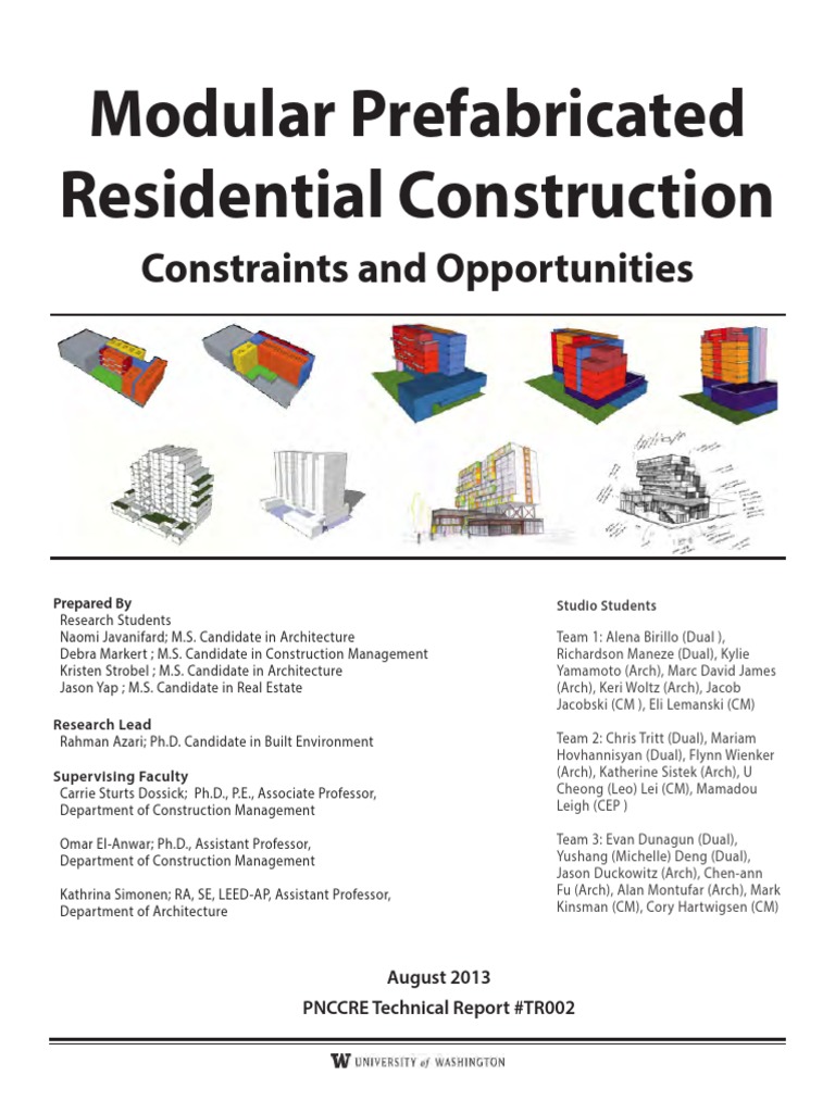 Modular Prefabricated Residential Construction PDF | PDF | Modularity ...