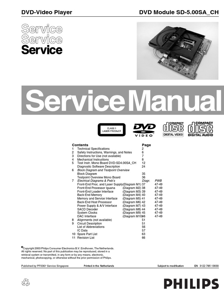 PHILIPS DVD Servo 703 | PDF | Mains Electricity | Digital Audio