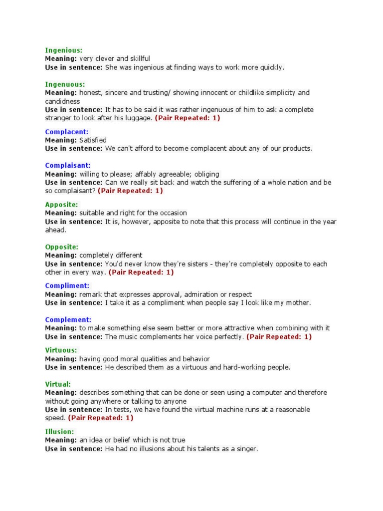 Vocabulary Meanings and Usage Examples | PDF | Judgment (Law)