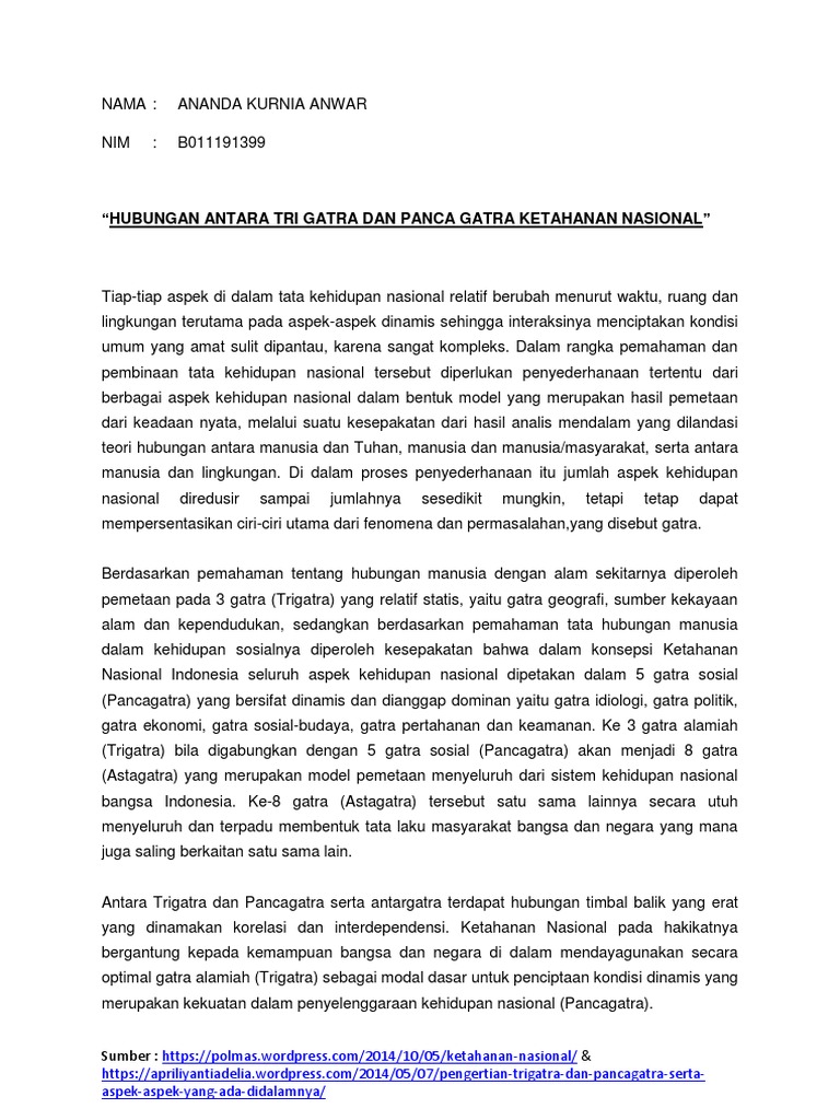 Trigatra Dan Pancagatra | PDF