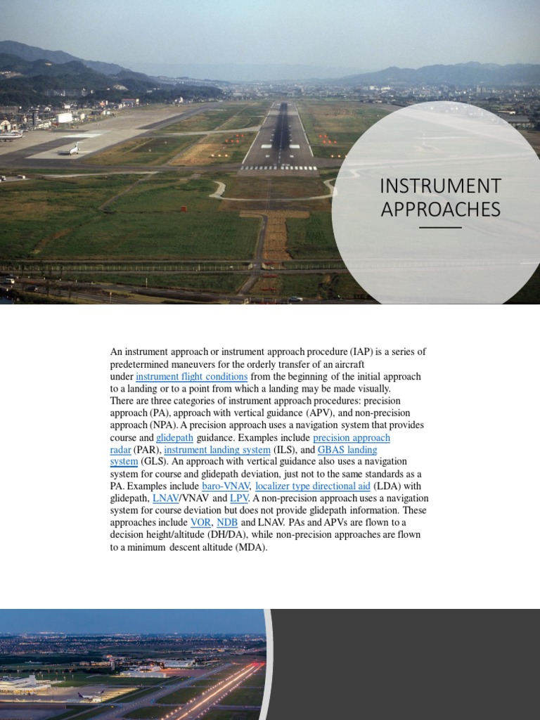 Instrument Approach Procedures | PDF | Aircraft | Aerospace