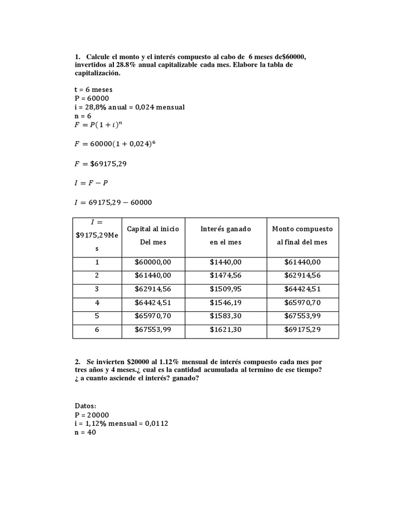 Tarea II Matematica Financiera | PDF | Bancario | Servicios financieros