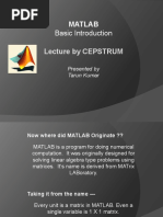 Summary of MATLAB Onramp: Basic Syntax | PDF | Matlab | Matrix (Mathematics)