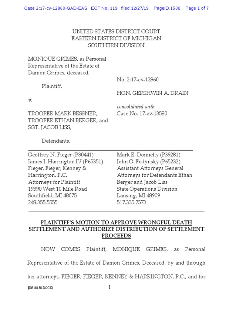 Damon Grimes Fatal ATV Lawsuit Settlement Agreement Document | PDF ...