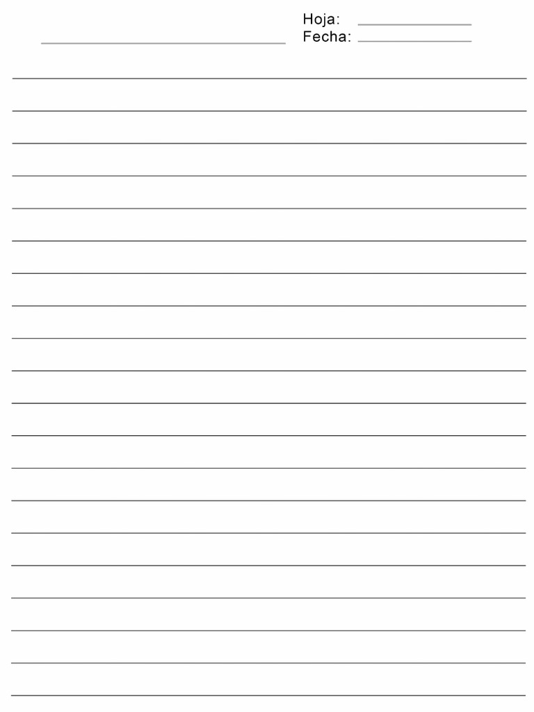 Hoja A5 Rayada Simple | PDF