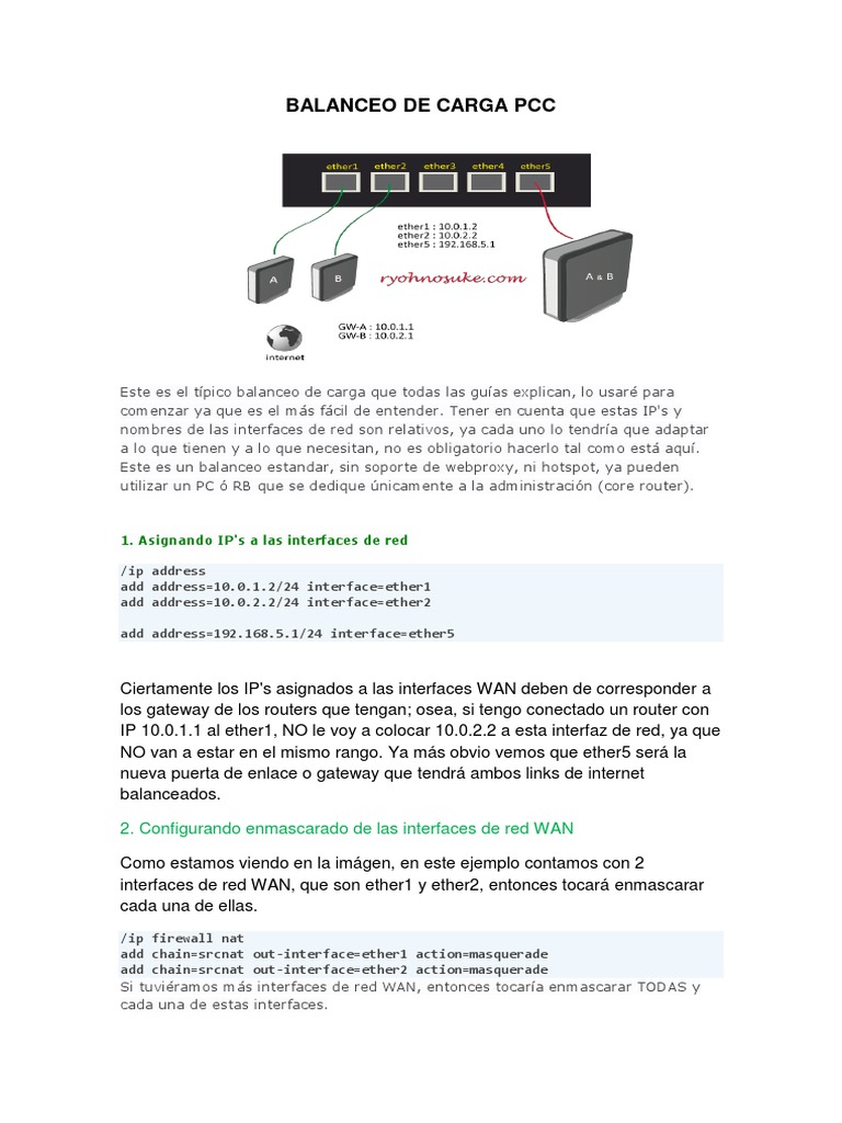 Balanceo de Carga | PDF | Gateway (Telecomunicaciones) | Enrutador ...