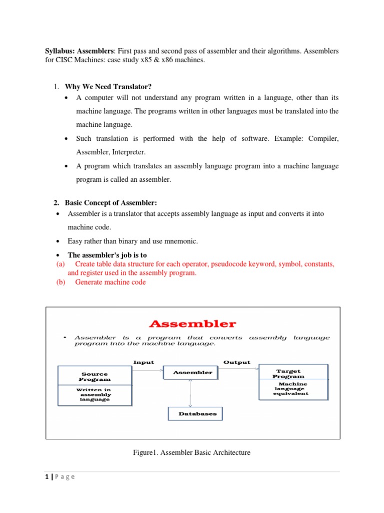 1.2 Assembler Notes | PDF | Assembly Language | Computer Program