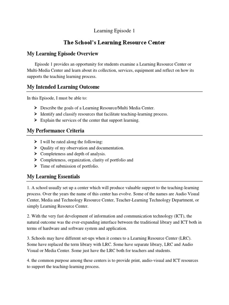 Learning Episode 1 and 2 | Download Free PDF | Educational Technology ...