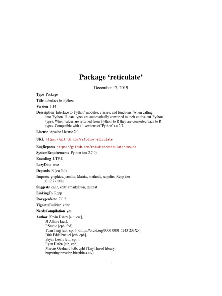 R-Python Interface with Reticulate | PDF | Parameter (Computer Programming) | Python ...
