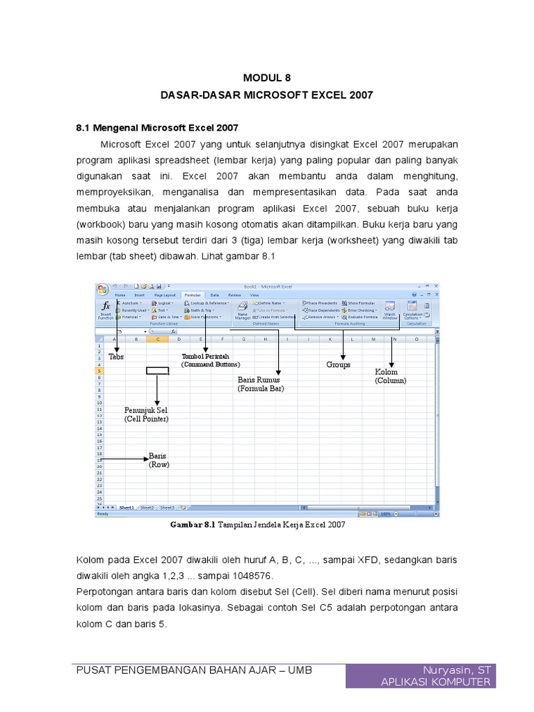 Download-Materi-Pengenalan-Excel-20071 (1) 1 | PDF