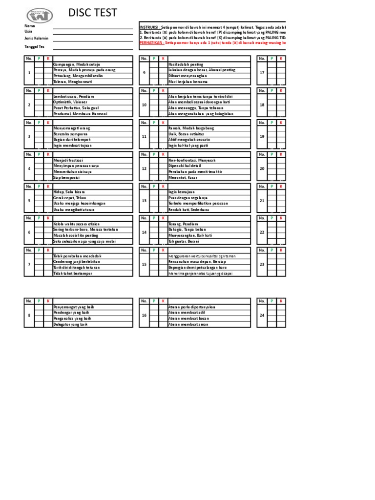 HASIL DISC TEST | PDF