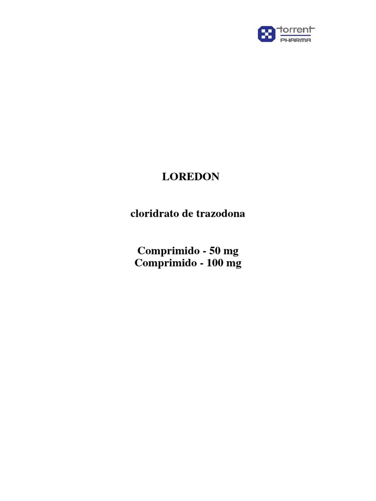 Bula de Trazodona para Profissionais | PDF | Antidepressivo | Serotonina