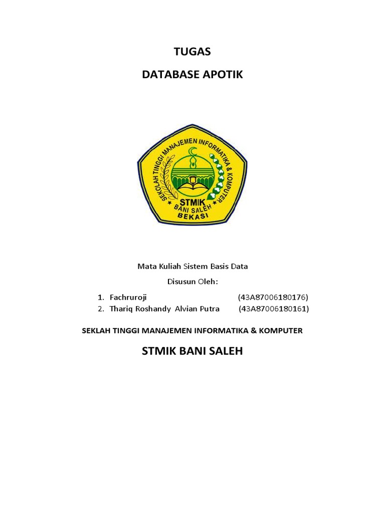 Membuat Database Apotik-1 | PDF