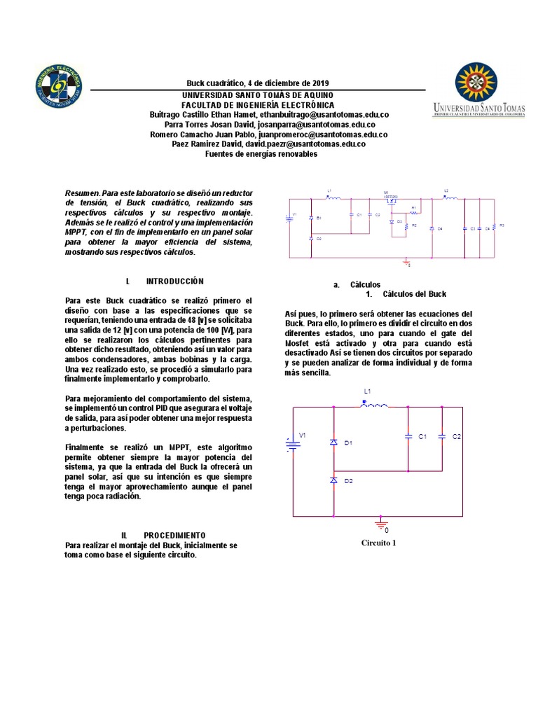 Control Buck Cuadratico | PDF | voltaje | Inductor