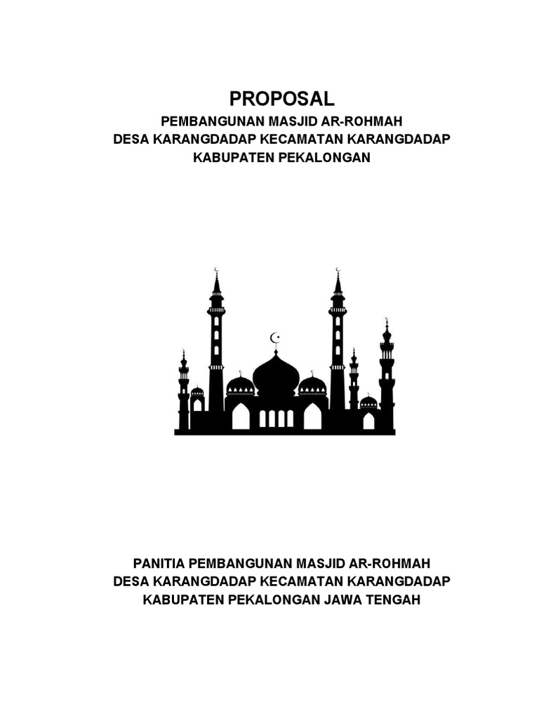 Proposal Masjid Arrohmah Karangdadap 2019 | PDF