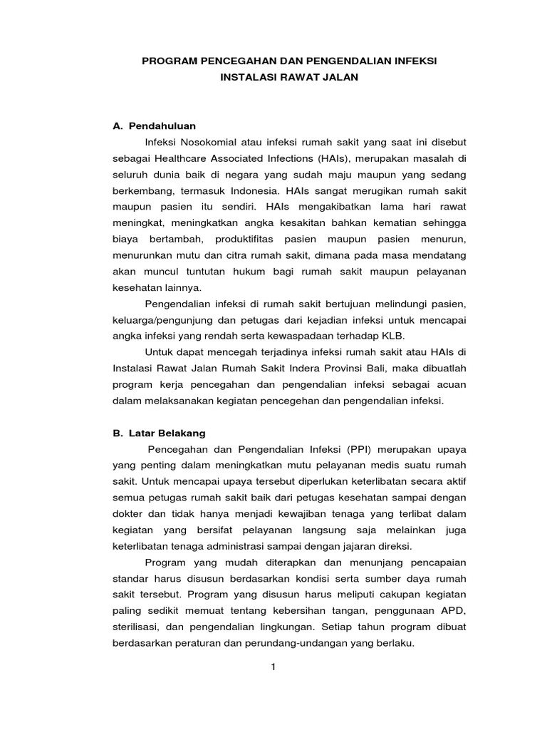 PROGRAM PPI Rawat Jalan | PDF | Kesehatan Holistik