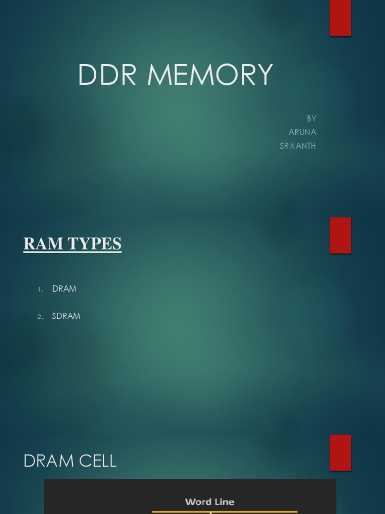 DDR | PDF | Dynamic Random Access Memory | Random Access Memory
