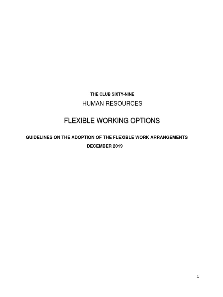 Flexible Work Arrangement | PDF | Working Time | Working Conditions