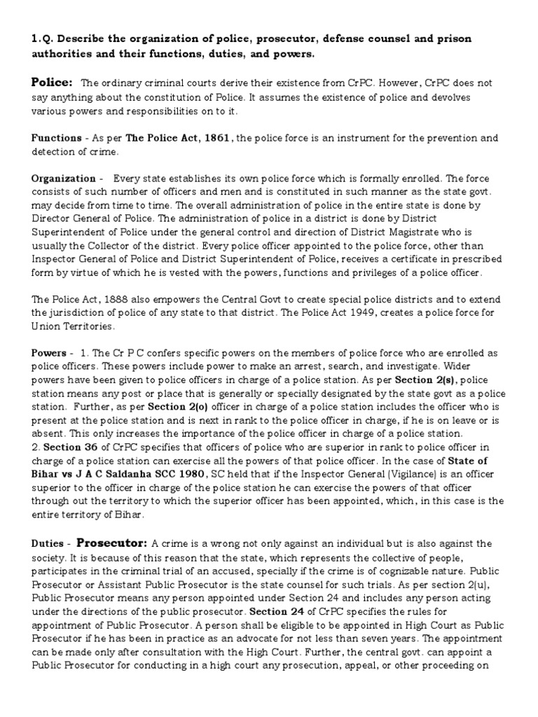 Police Organisation | PDF | Arrest | Arrest Warrant