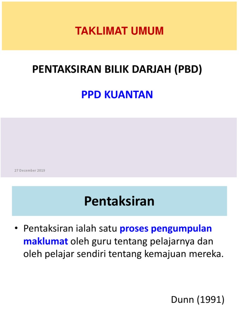 Taklimat PBD PPD Kuantan New | PDF