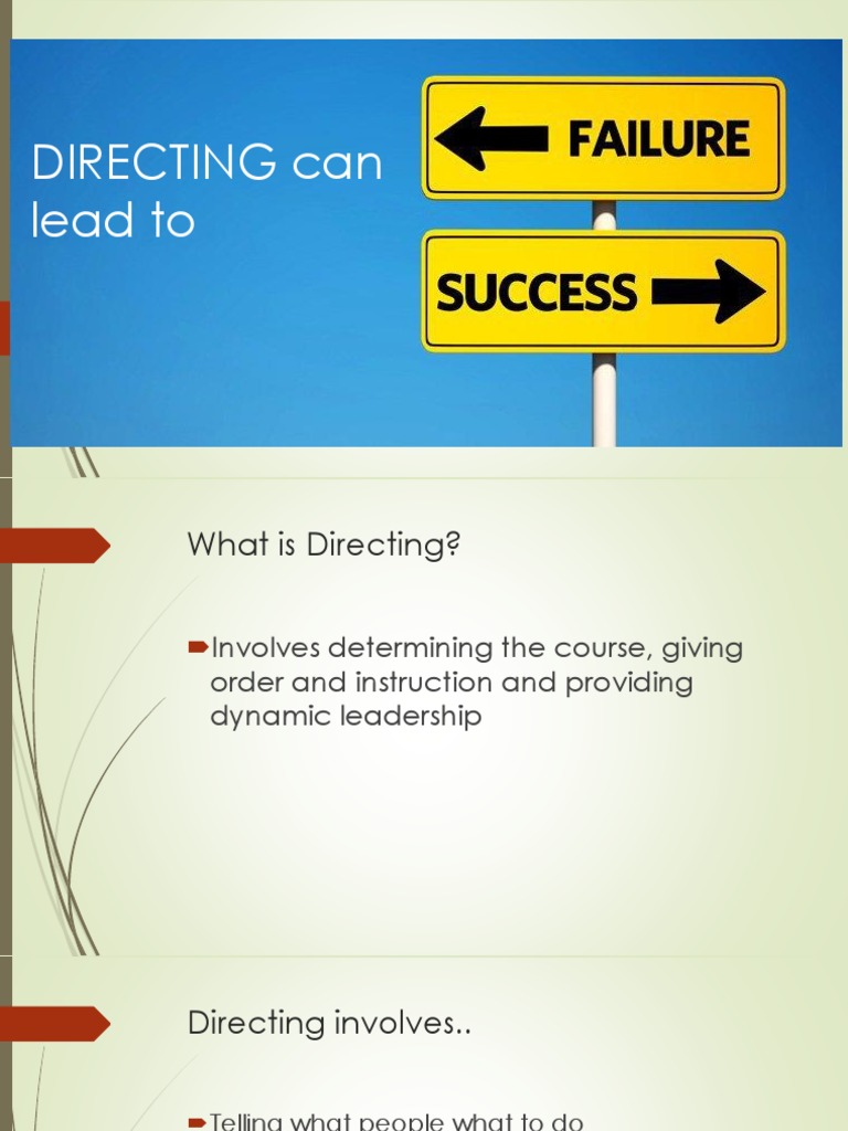 Nature and Purpose of Directing | PDF | Self-Improvement