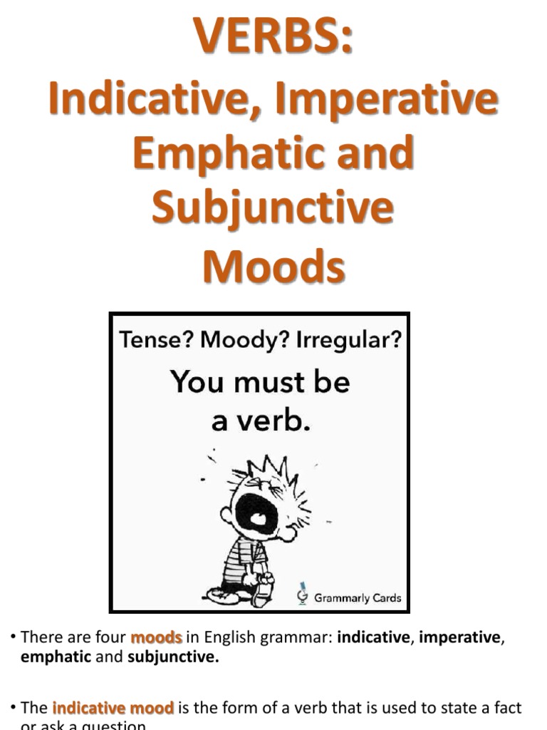 Verbs3moodsgrade8 150720204028 Lva1 App6892 | PDF | Grammatical Tense ...